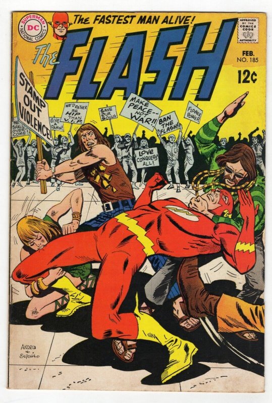 Flash #185 VINTAGE 1969 DC Comics Anti Vietnam War Cover | Comic Books ...