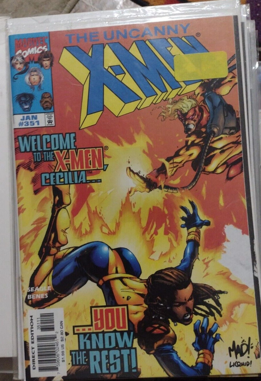 UNCANNY X-MEN #351 1998 MARVEL DISNEY cecilia reyes joins team key ...
