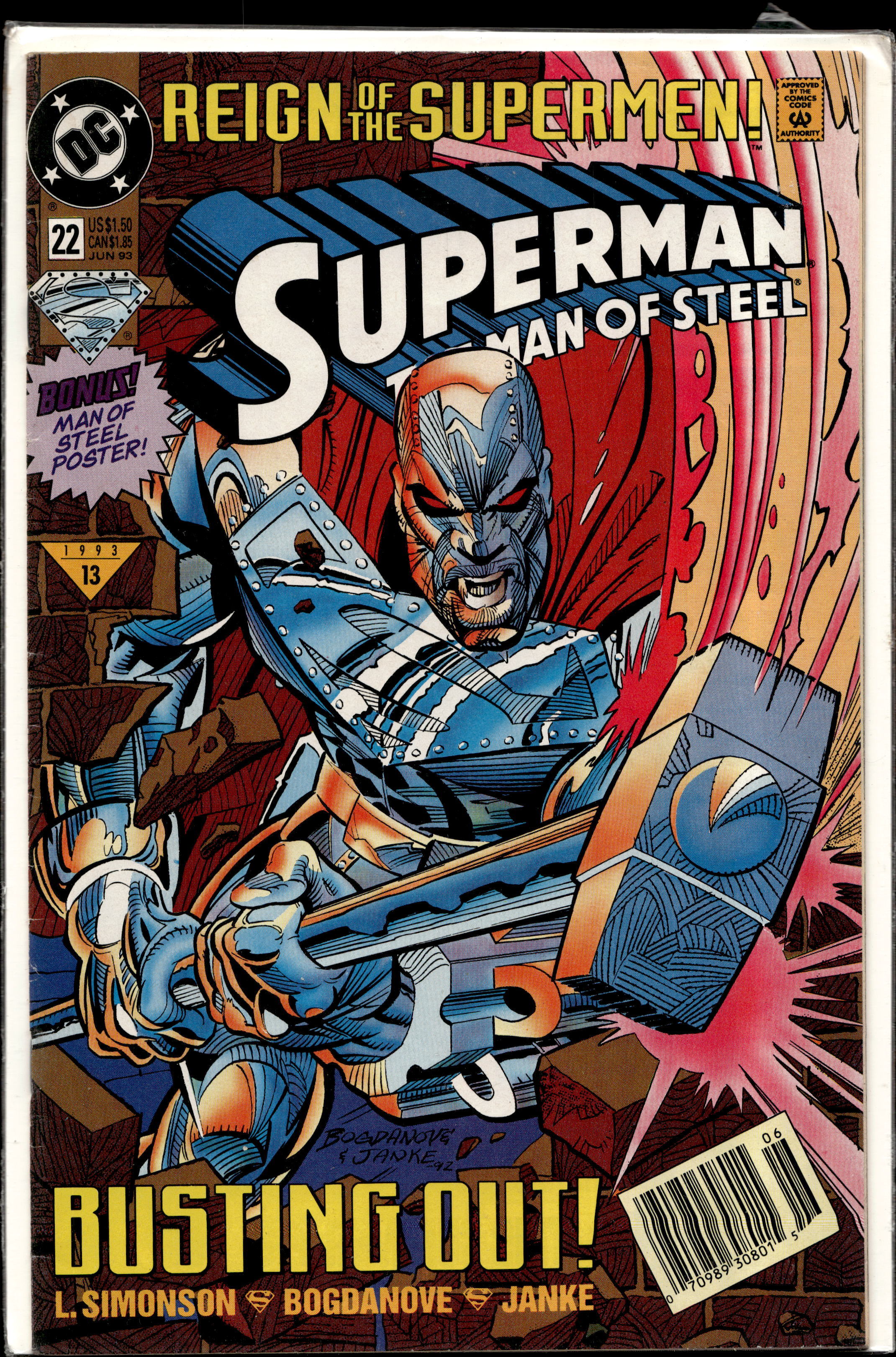 Superman: The Man of Steel #22 (1993) Steel [Key Issue] | Comic Books ...