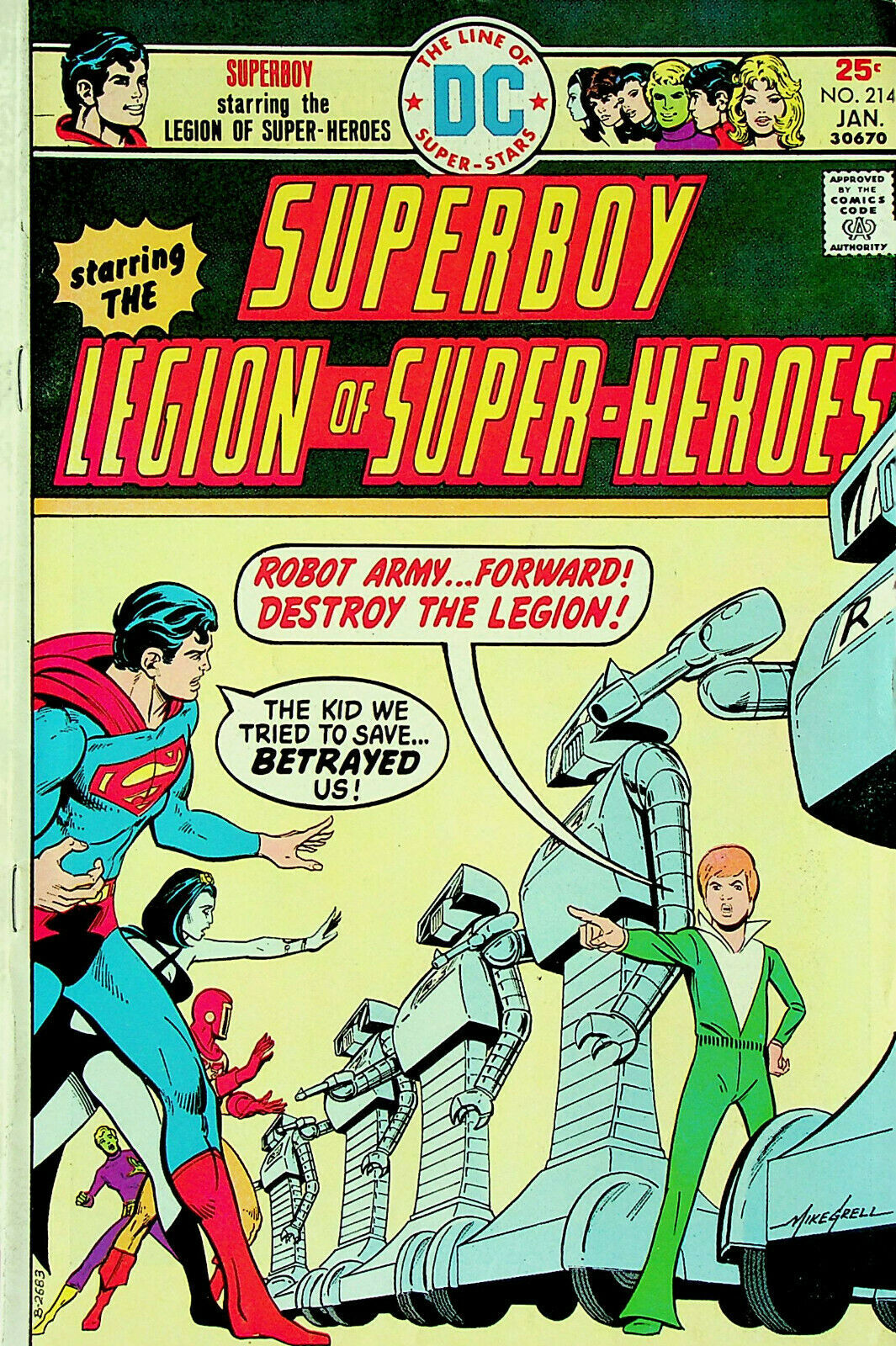 Superboy #214 (Jan 1976, DC) - Fine/Very Fine | Comic Books - Bronze ...