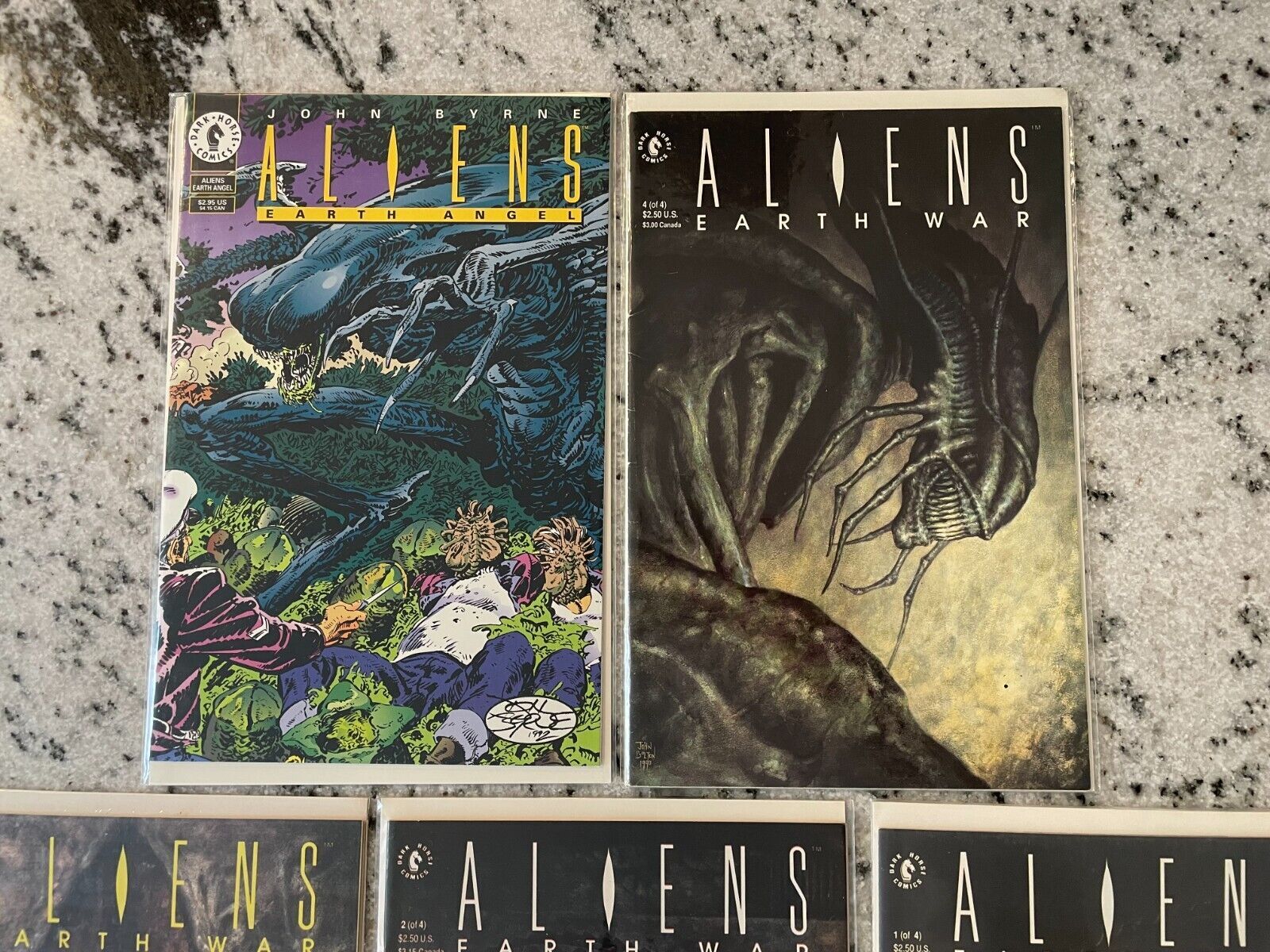 EARTH WAR Aliens Complete Dark Horse Comics # 1 2 3 4 + Earth Angel # 1 ...