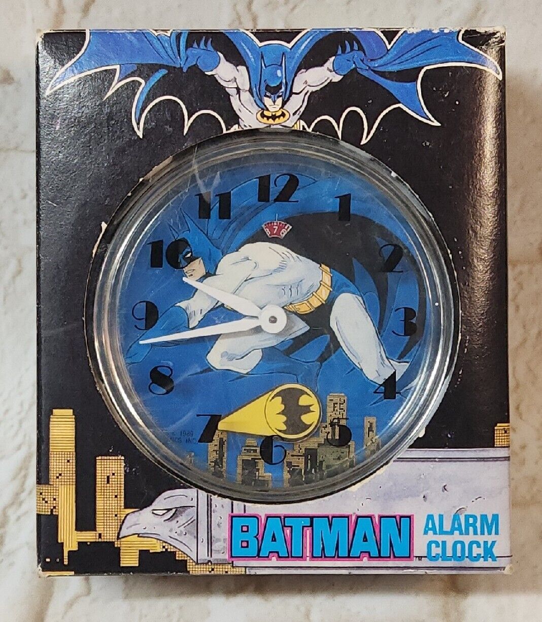 1989 Batman Alarm Clock In Original Box DC Comics Adam West For Parts ...