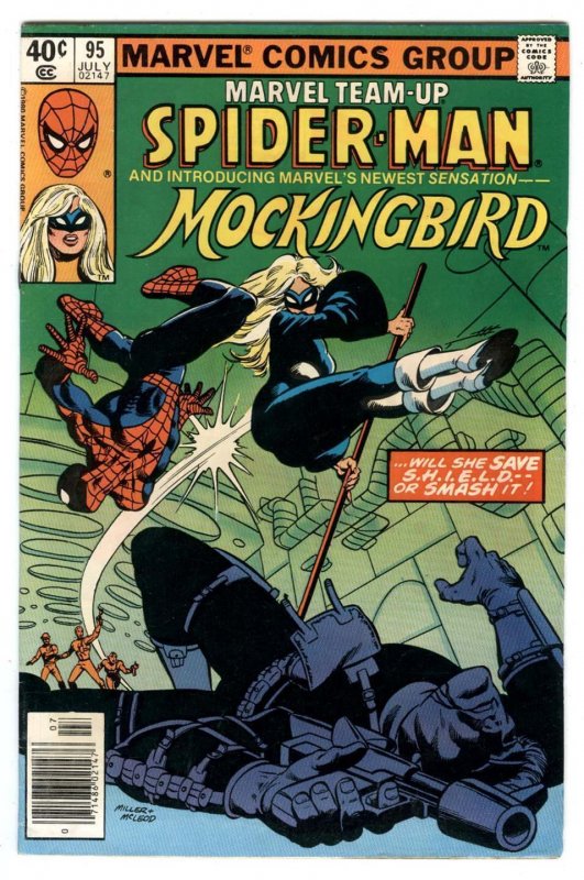 Marvel Team-Up #95 Spider-Man 1st App.Bobbi Morse Mockingbird Newsstand ...
