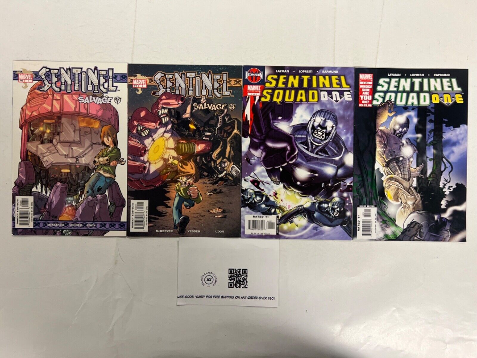 4 Marvel Comics Sentinel # 1 1 + Sentinel Squad One # 1 3 63 JS70 ...