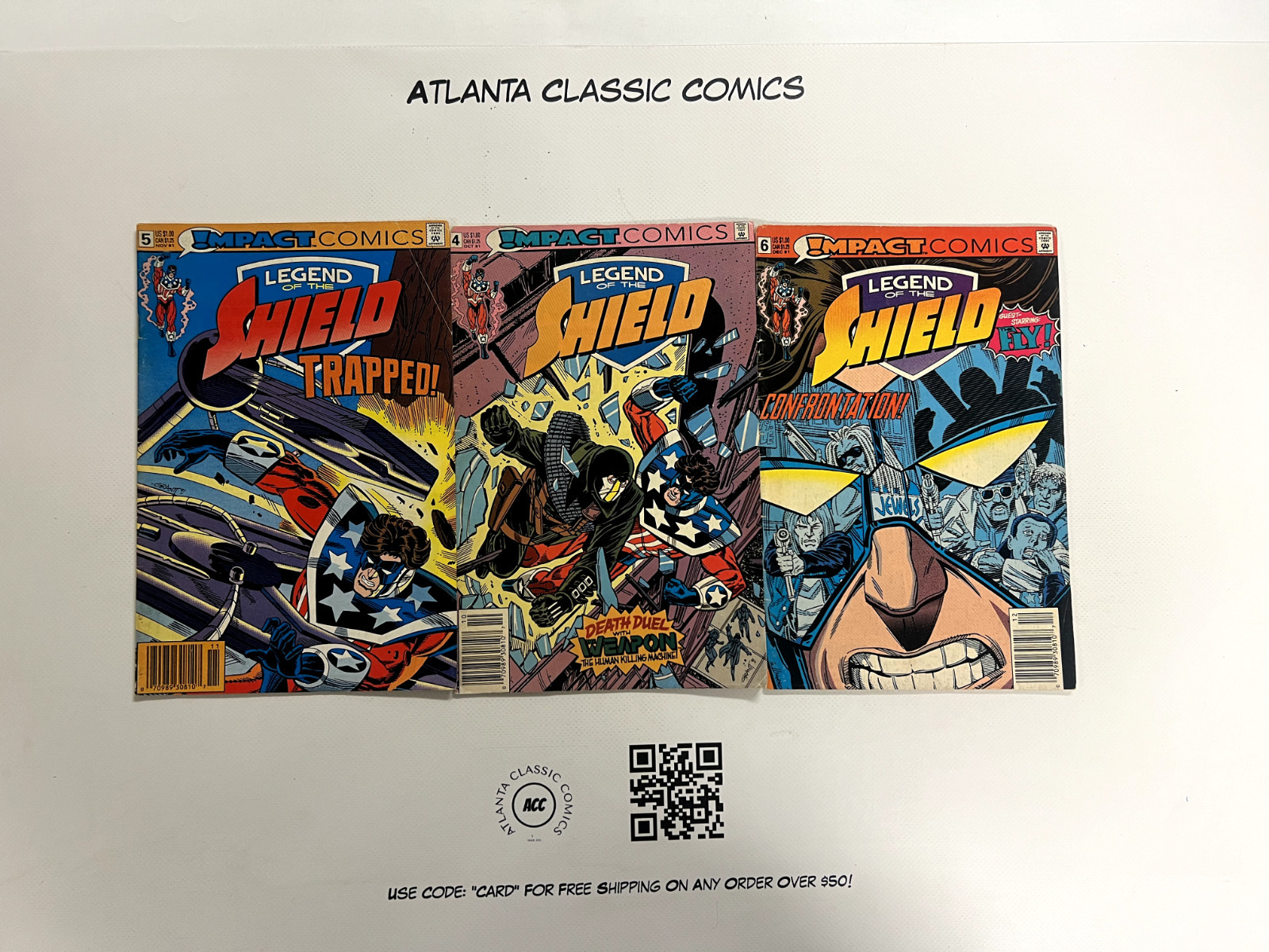 3 Legend Of The Shield Impact Comic Books# 4 5 6 4 JS15 | Comic Books ...