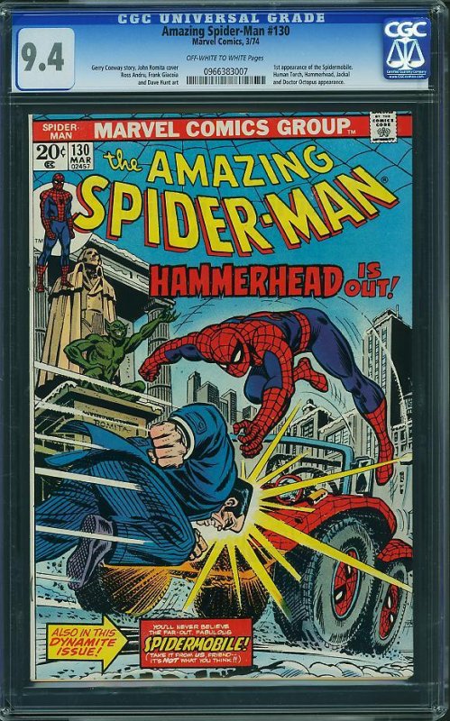 The Amazing Spider-Man #130 (1974) CGC 9.4 NM | Comic Books - Bronze ...