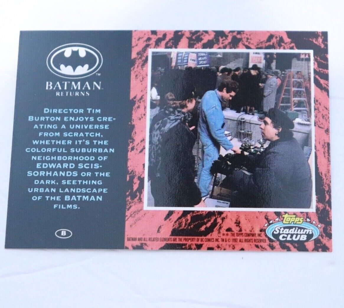 1992 Batman Returns Stadium Club #B | Comic Collectibles - Trading ...