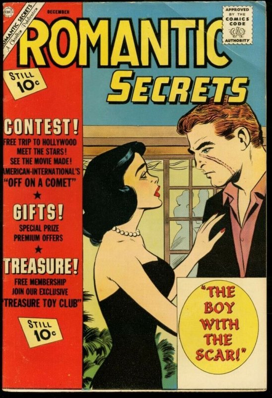 Romantic Secrets #36-Man With BIG Scar on Face CVR VG | Comic Books ...