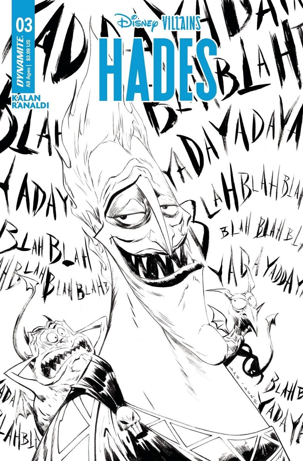 Disney Villains Hades #3 Cover F 1:10 Lee Line Art Variant Dynamite ...
