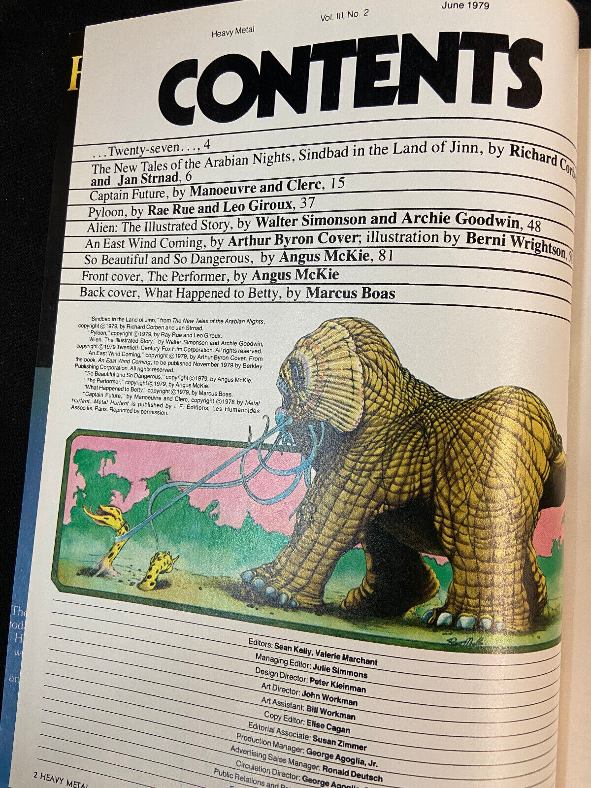 Heavy Metal Magazine June 1979 VF+ Walt Simonson 1st Alien Movie ...