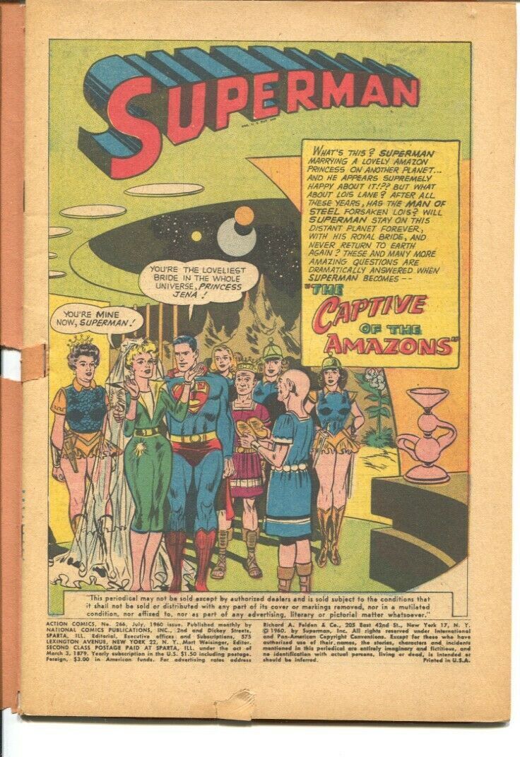 Shoeland Action #266-Superman-Supergirl #266 1960-DC-Superman-Supergirl ...