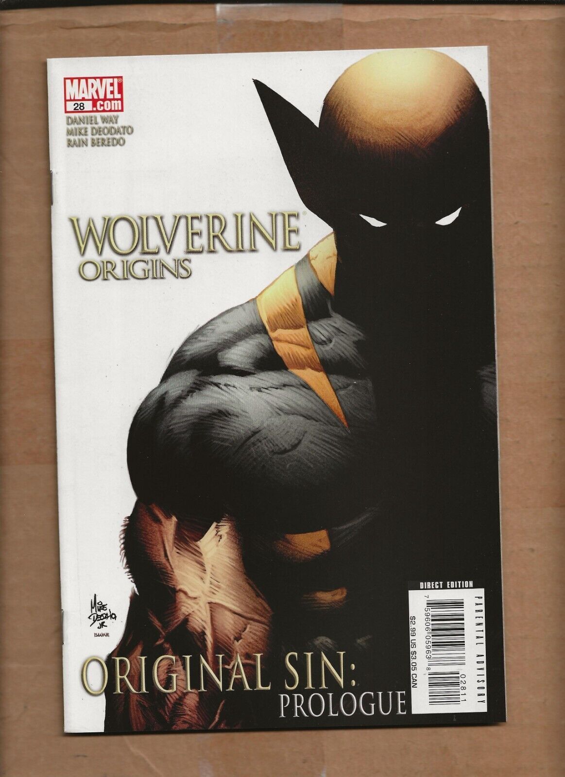 Wolverine Origins #28 Original SIN Prologue Marvel Deodato Cover ...