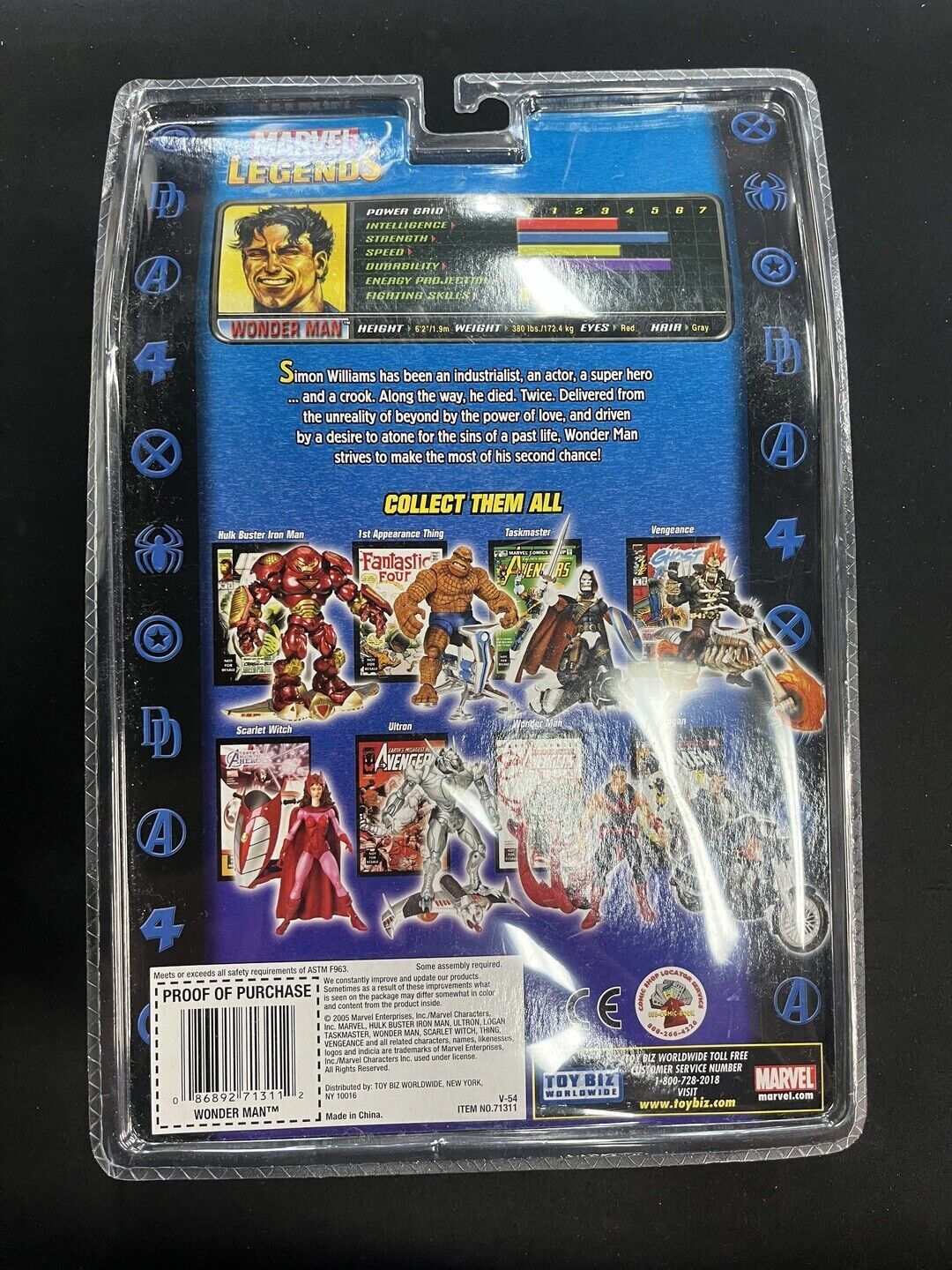 Marvel Legends Avengers Wonder Man from Legendary Rider Series Toybiz ...