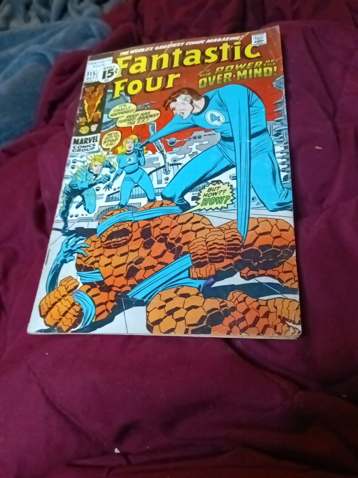 FANTASTIC FOUR #115 Marvel comics Bronze Age 1971 Overmind w/Eternals ...