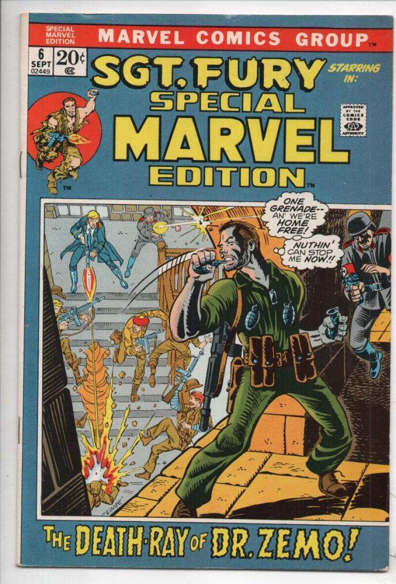 SPECIAL MARVEL EDITION #6, FN/VF, Sgt Nick Fury Dr Zemo, Marvel 1972 ...