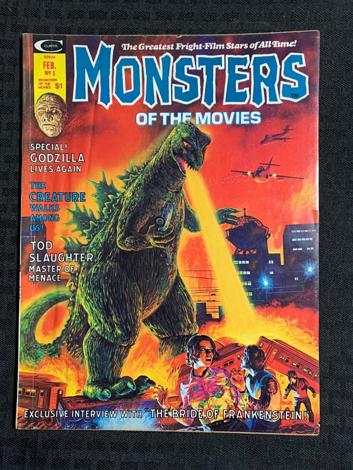 1975 MONSTERS OF THE MOVIES Magazine #5 VG+ 4.5 Godzilla / Brise of ...