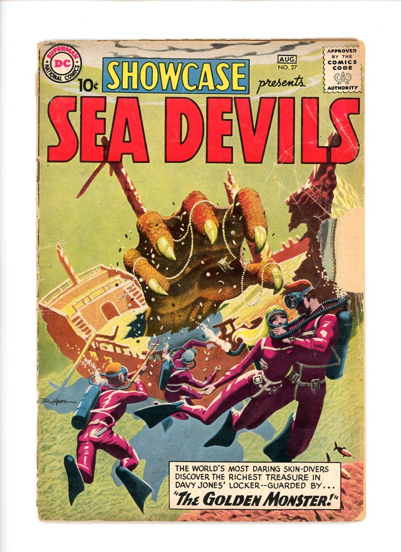 Showcase #27 1960 G 1st Appearance Sea Devils! Graytone Cover! | Comic ...