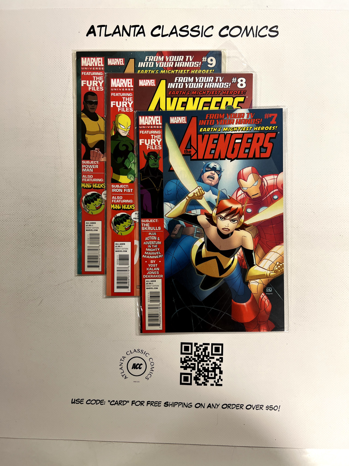 3 The Avengers Marvel Comic Books# 7 8 9 Defenders Spiderman X Men Thor ...