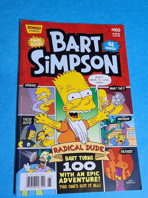 Bart Simpson 100 last issue Newsstand Bongo Comics HTF (Fine) | Comic Books - Modern Age, Bongo ...