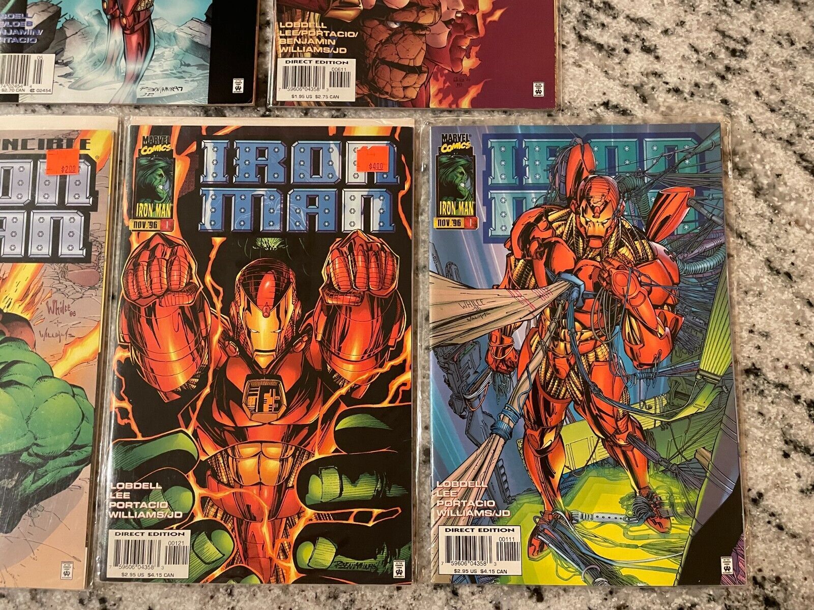 Lot Of 11 Iron Man Marvel Comic Books # 1 1 2 3 4 5 6 7 8 9 10 NM Hulk ...