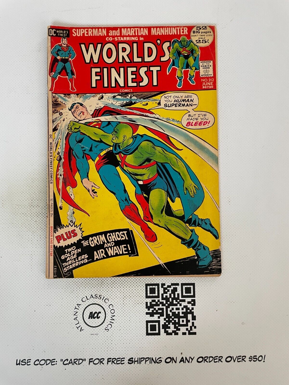 World's Finest Comics # 212 VF- DC Comic Book Superman Batman Flash ...