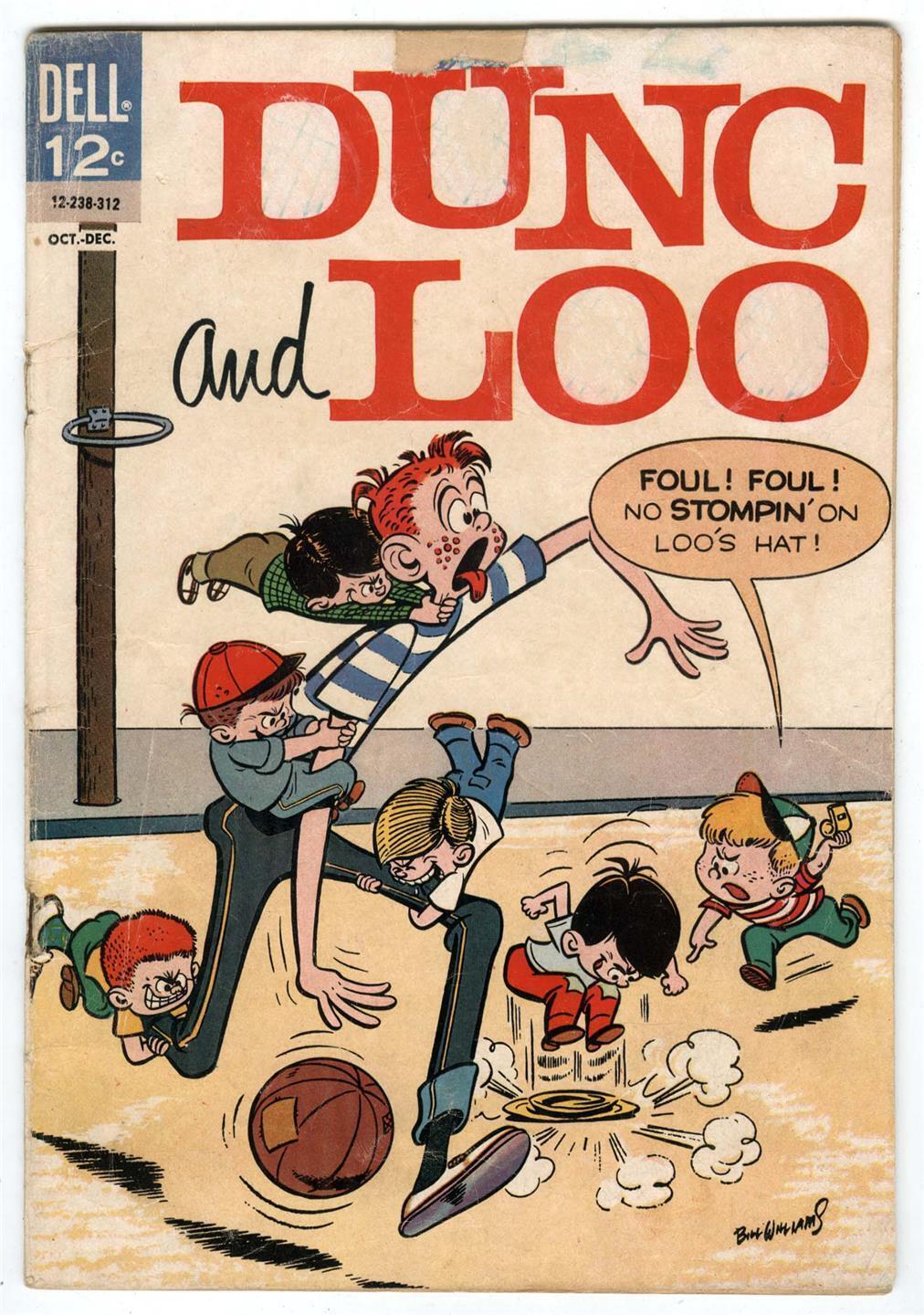 Dunc and Loo #8 Oct-Dec 1963 Dell Bill Williams street kids Basketball ...