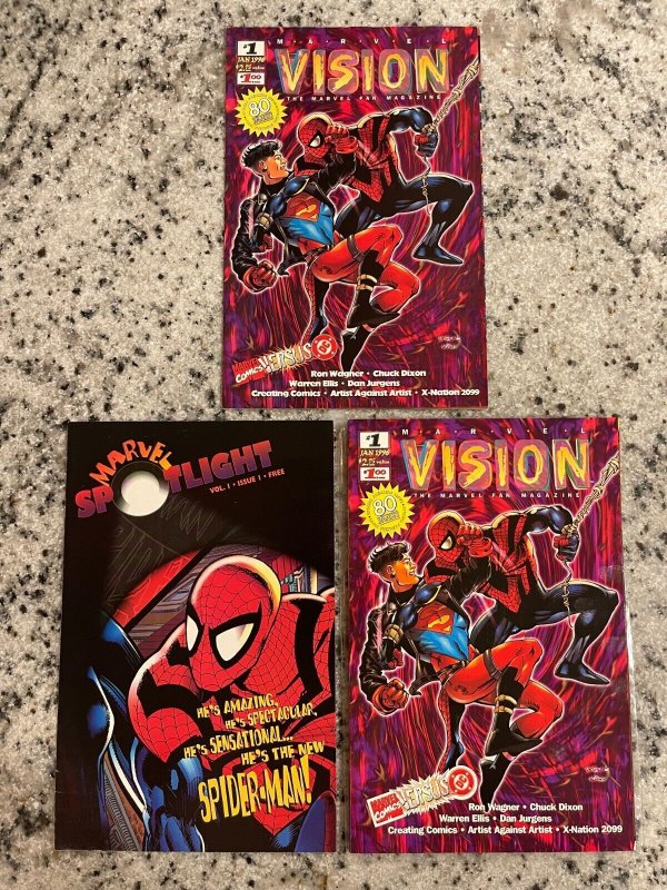 Marvel Vision # 1 January 1996 Fan Magazine Comic Book Spider-Man ...