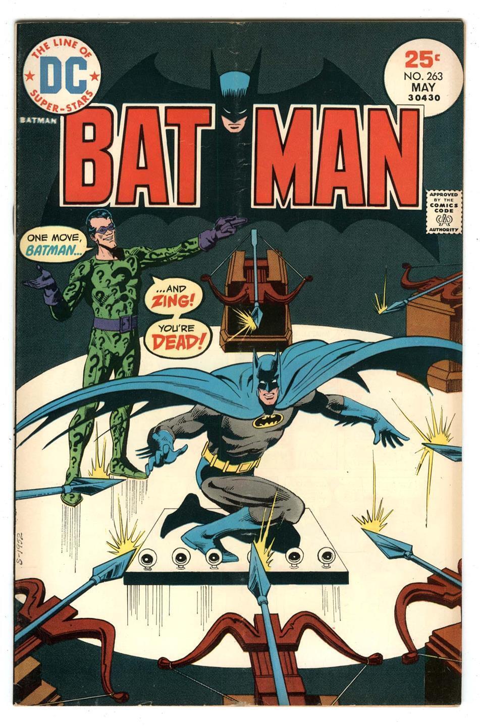 BATMAN #263 May 1975 DC Comics CLASSIC Riddler Cover & Story-Zing your ...