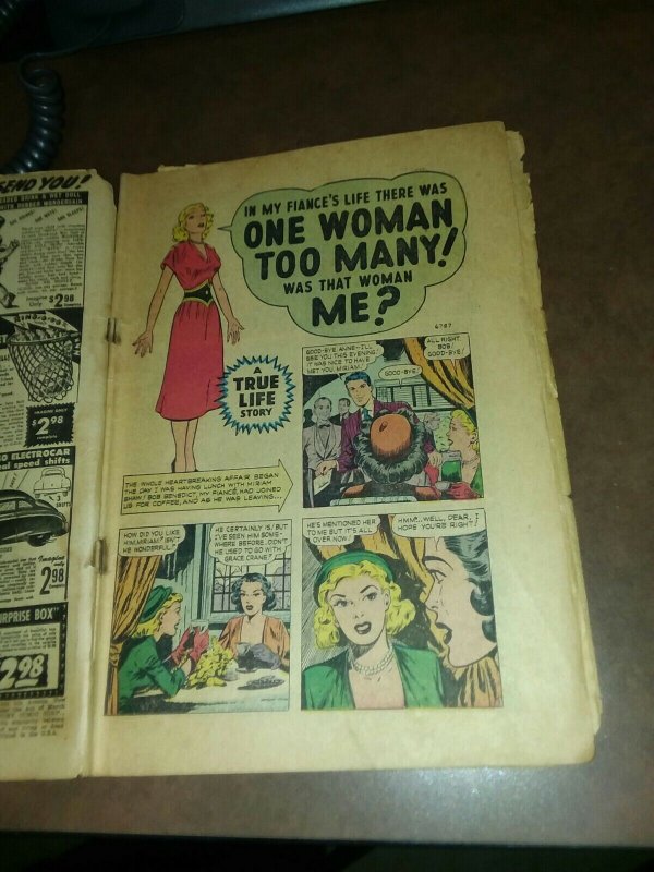 Real Experiences #25 Timely Comics 1950 virginia mayo noir film star ...