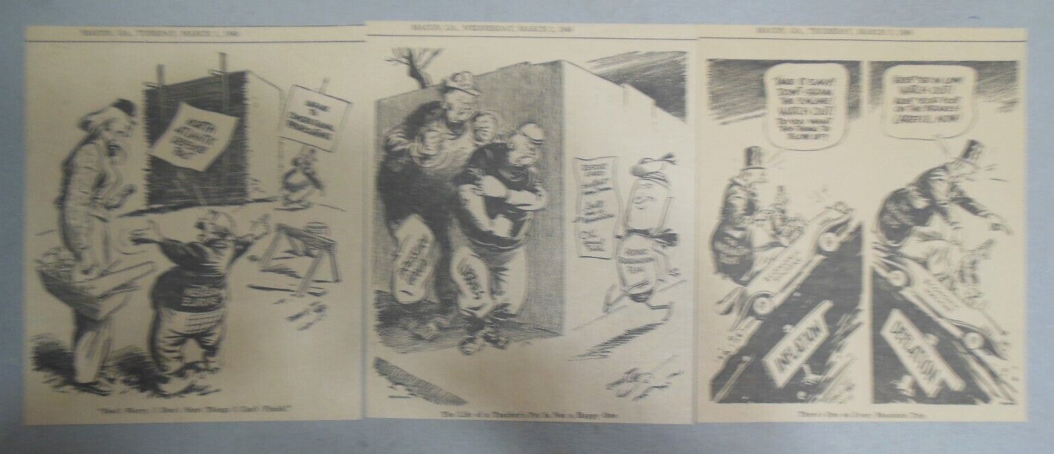 (41) "Editorial Cartoons" by Dorman H Smith from 3-4/1949 Size: 6 x 7 ...