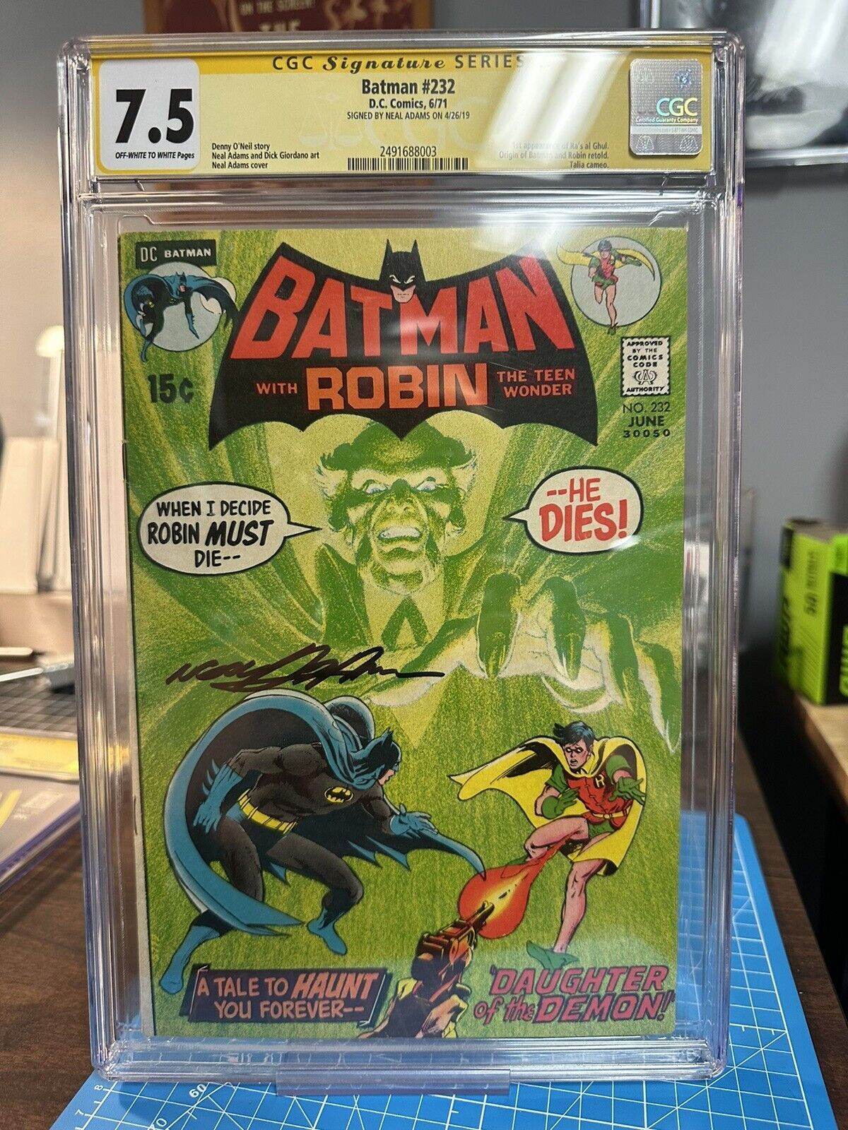 Batman 232 CGC SS 7.5 Neal Adams Signed 1st appearance of Ra's Al Ghul ...