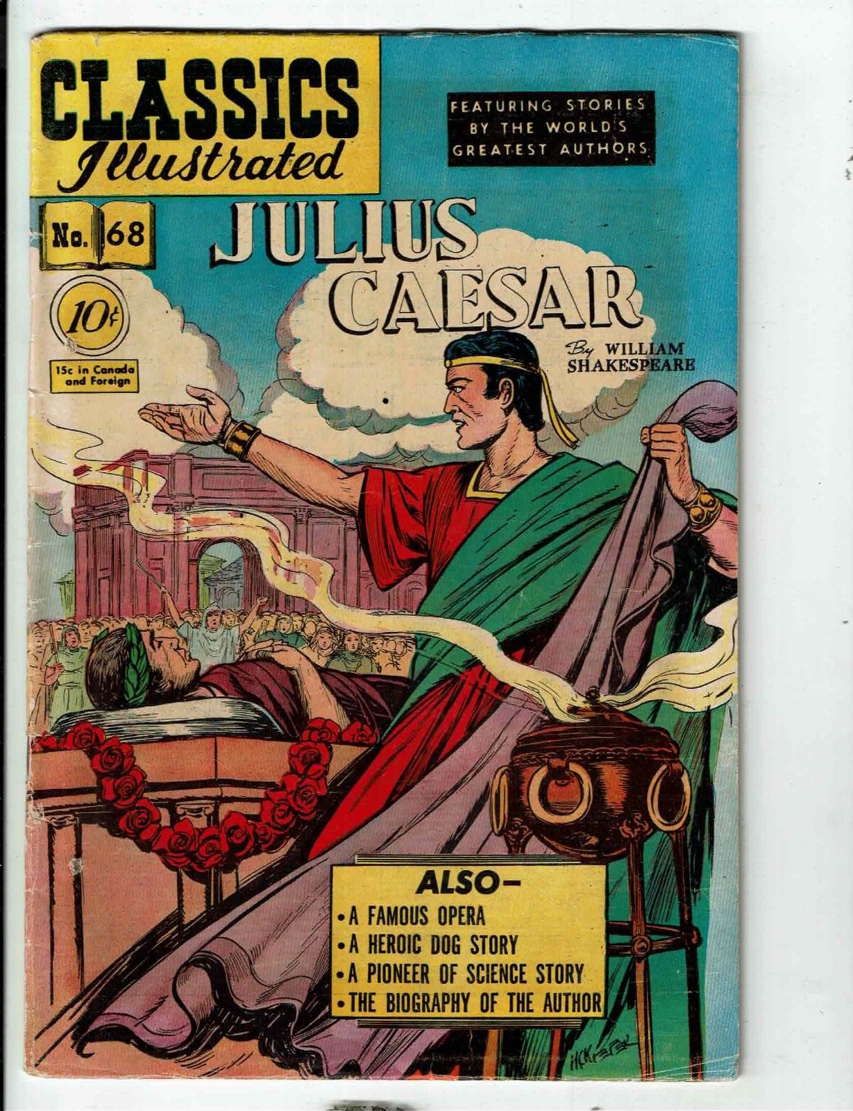 Classics Illustrated # 68 FN HRN # 70 Comic Book Julius Caesar ...