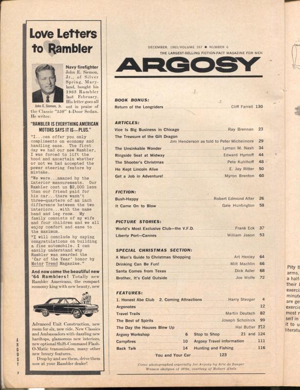 Argosy 12/1963-Popular-George Gross art-mystery-crime-Steeger-pulp ...