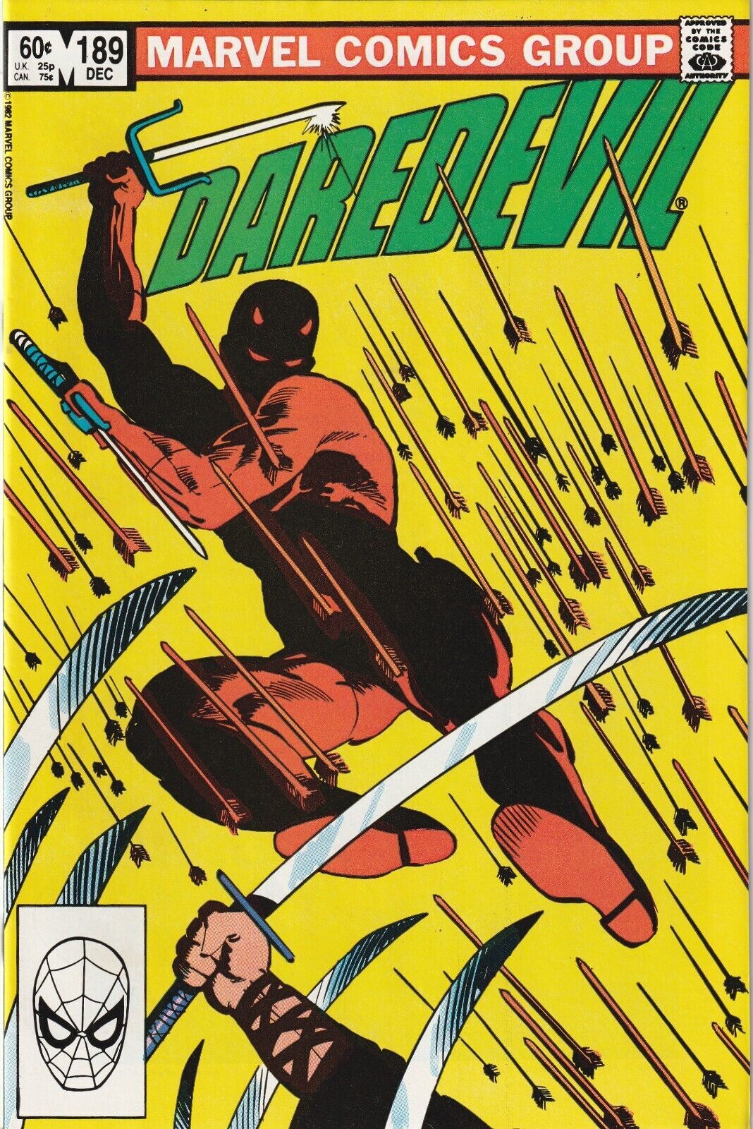 Daredevil # 189 NM Marvel 1982 Frank Miller Death Of Stick [M7] | Comic ...