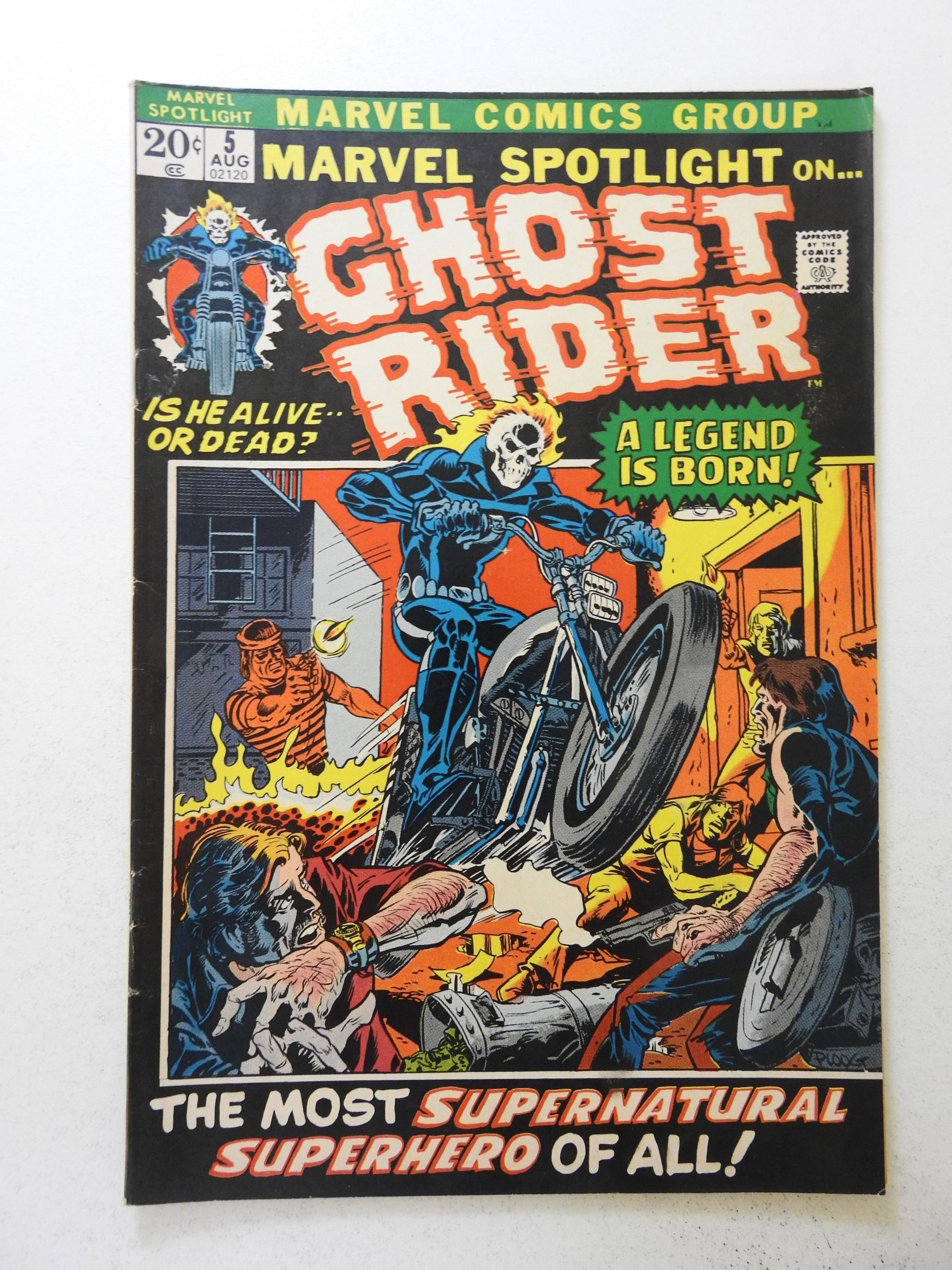 Marvel Spotlight #5 (1972) FN- ! 1st App of the Ghost Rider! moisture ...