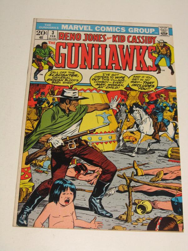 Gunhawks #3 (Feb 1973 Marvel Comics) - VF Condition / HipComic