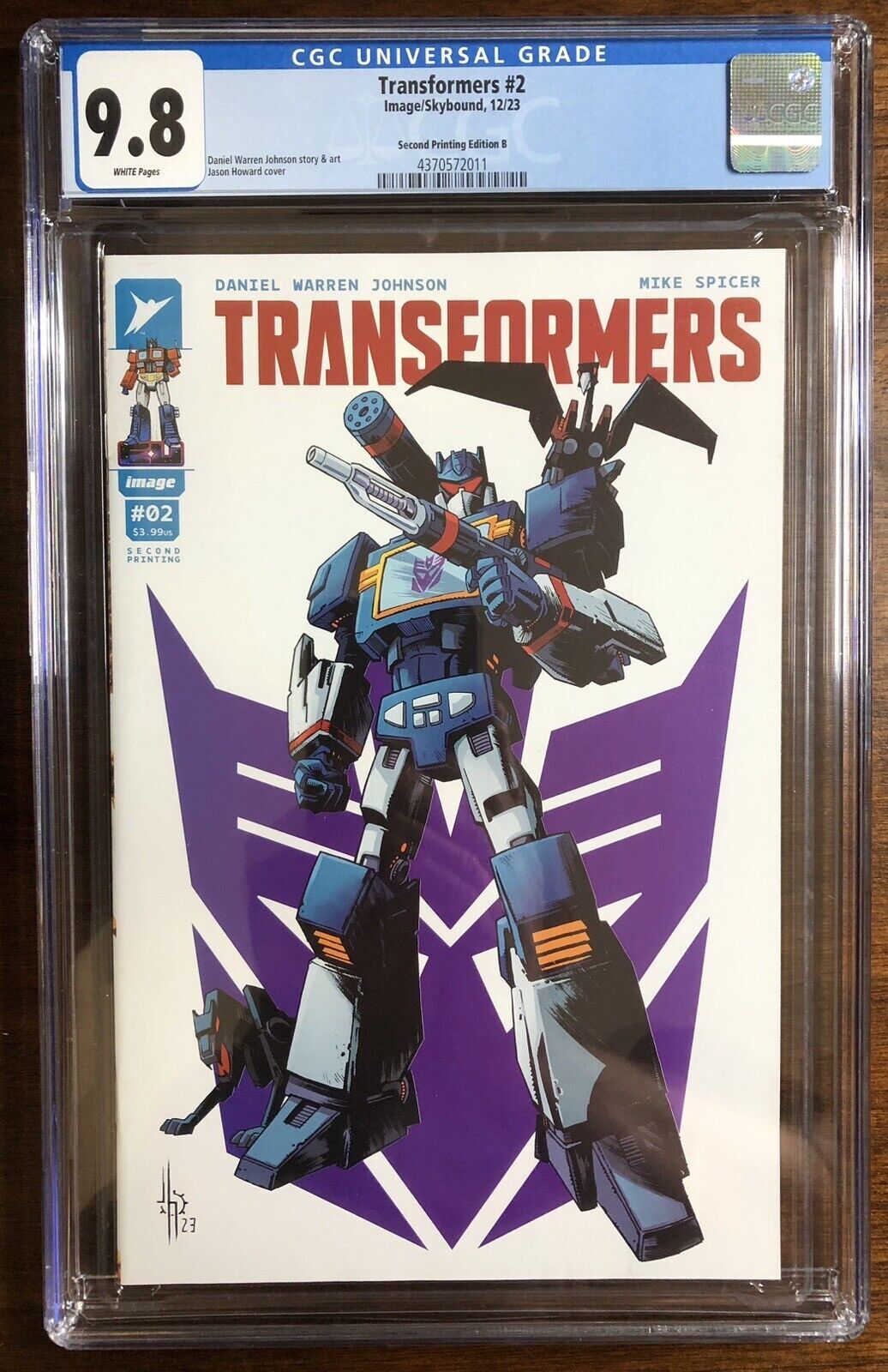Transformers 2 CGC 9.8 2nd Print Soundwave Cover B Image 2023 Void ...