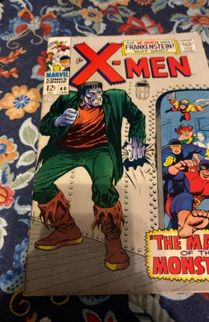 The X-Men #40 (1968)Frankenstein xmen the mark of the monster upper VF ...