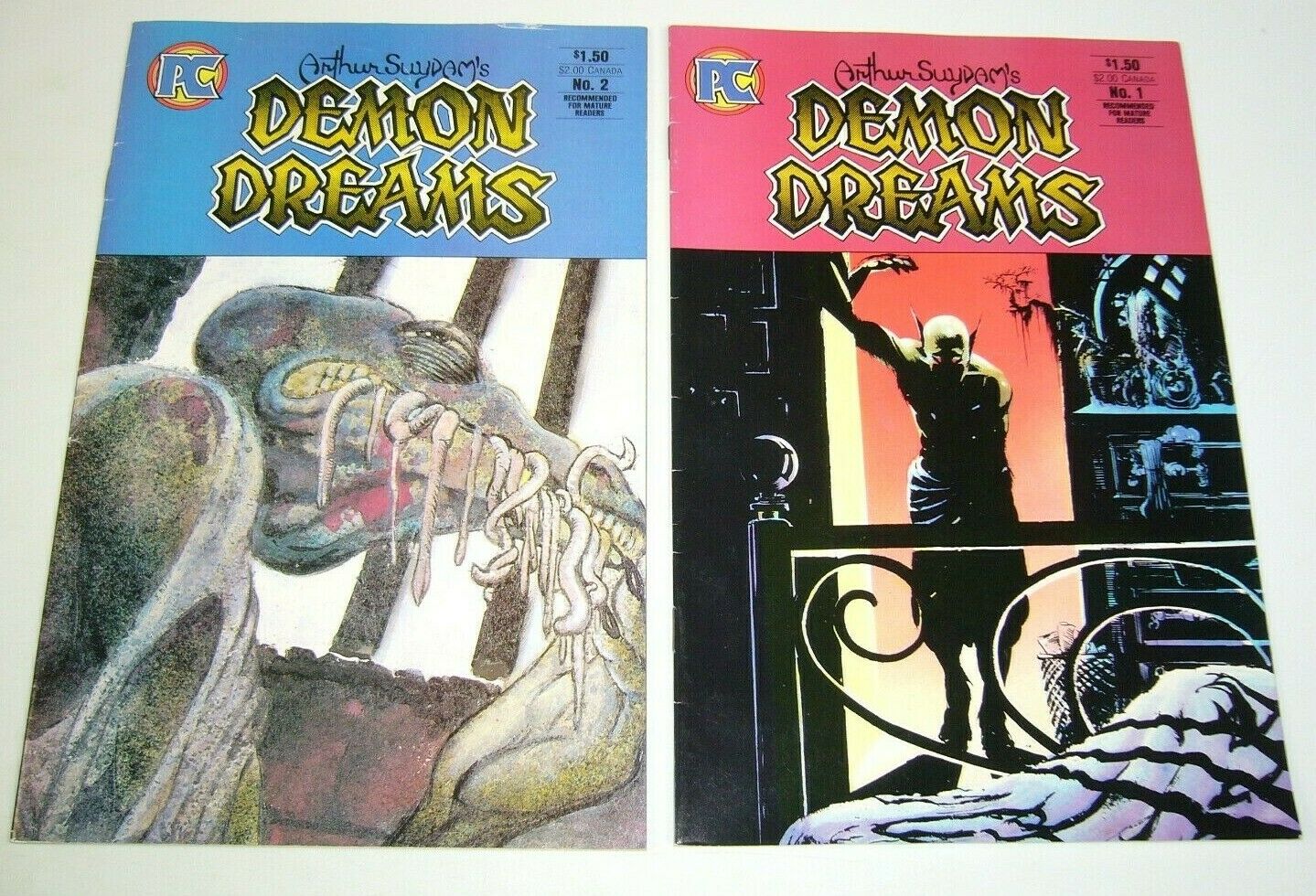 Arthur Suydam's Demon Dreams #1-2 complete series pacific comics horror ...