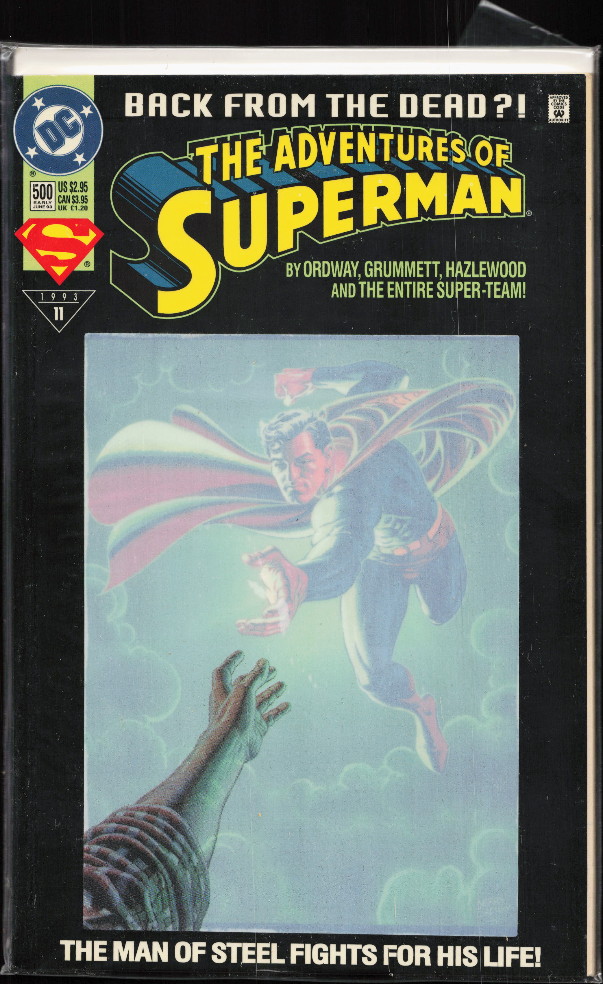 Adventures of Superman #500 Collector's Edition Cover (1993) Superman ...