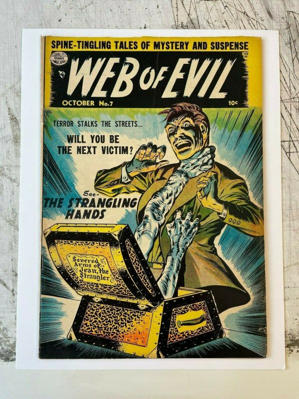 Web of Evil #7 F+ 6.5 QUALITY Comics 1953 golden age 10c PRE-CODE ...