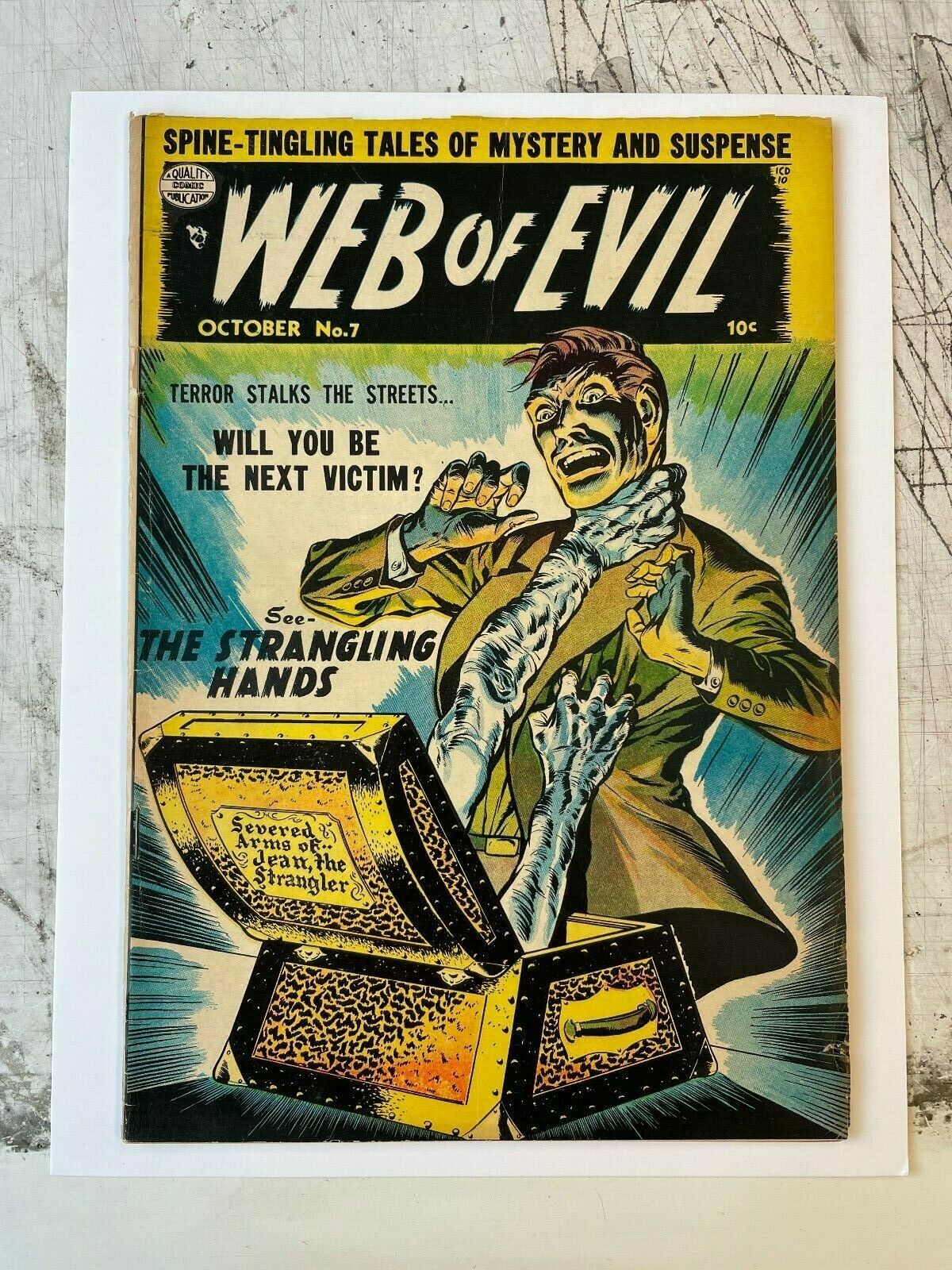 Web of Evil #7 F+ 6.5 QUALITY Comics 1953 golden age 10c PRE-CODE ...