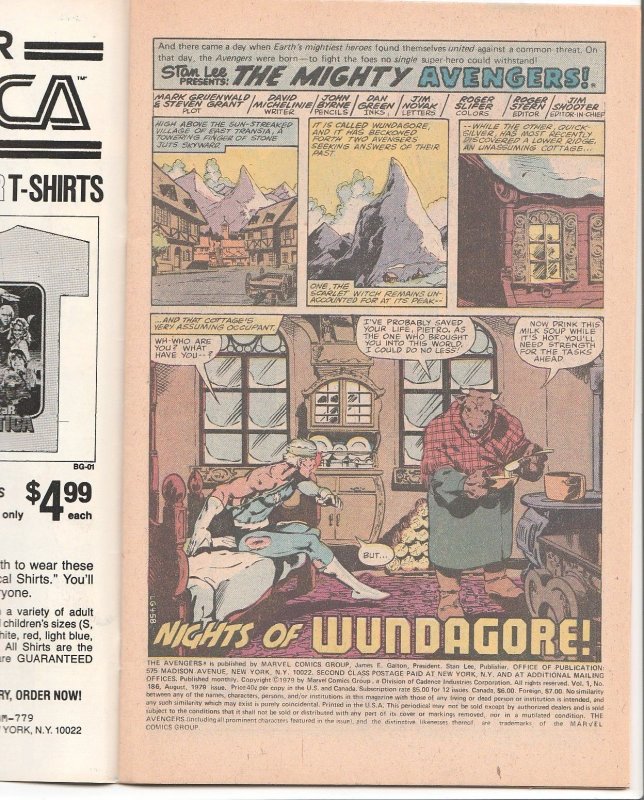 Avengers 186 August 1979 Quicksilver & Scarlet Witch Origin John Byrne ...