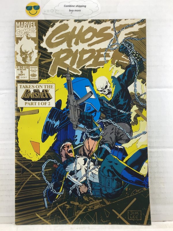 Ghost Rider #5 Second Print Cover (1990) nm key Gold | Comic Books ...