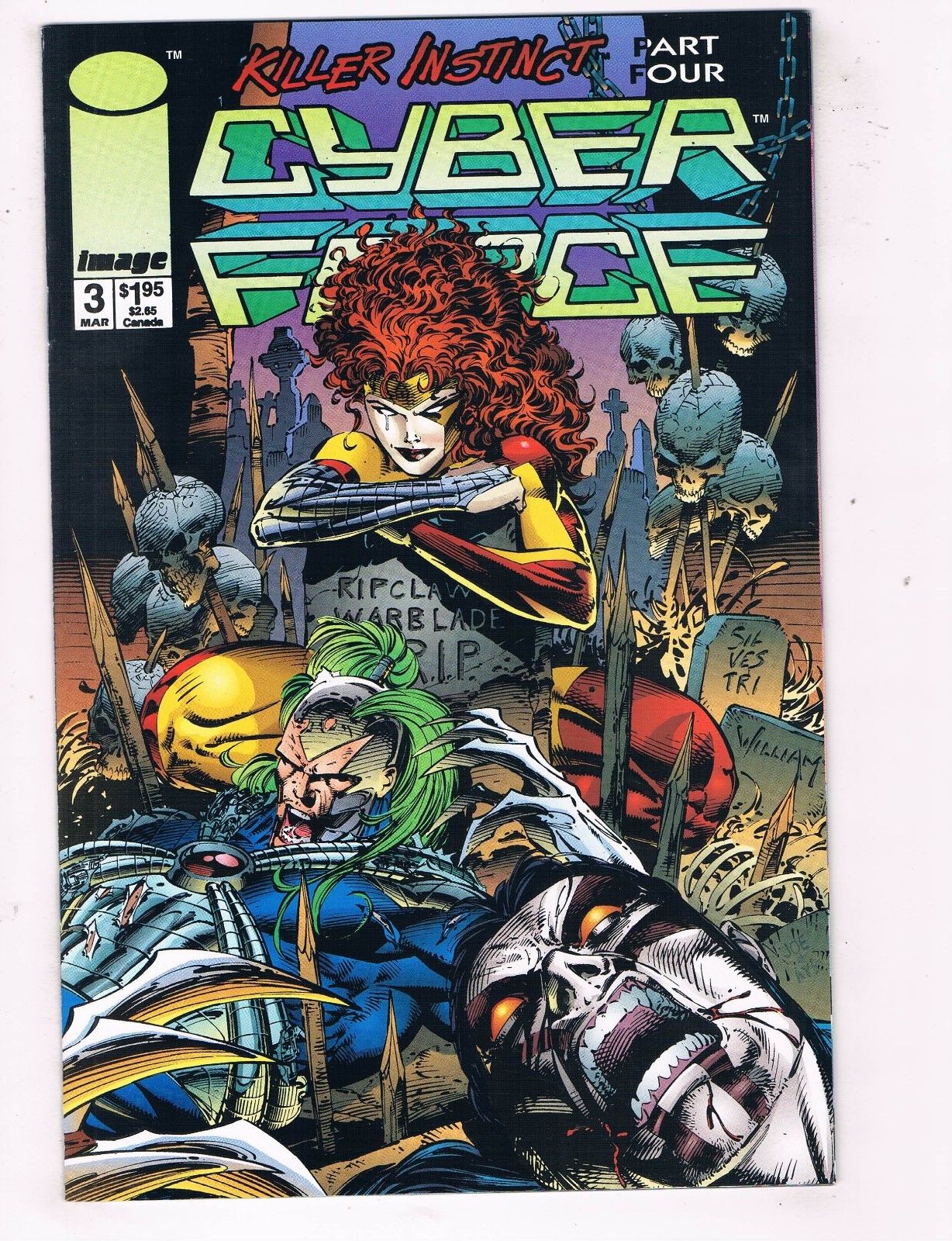 Cyber Force #3 VF Image Killer Instinct Comic Part 4 Book Mar 1994 DE43 ...