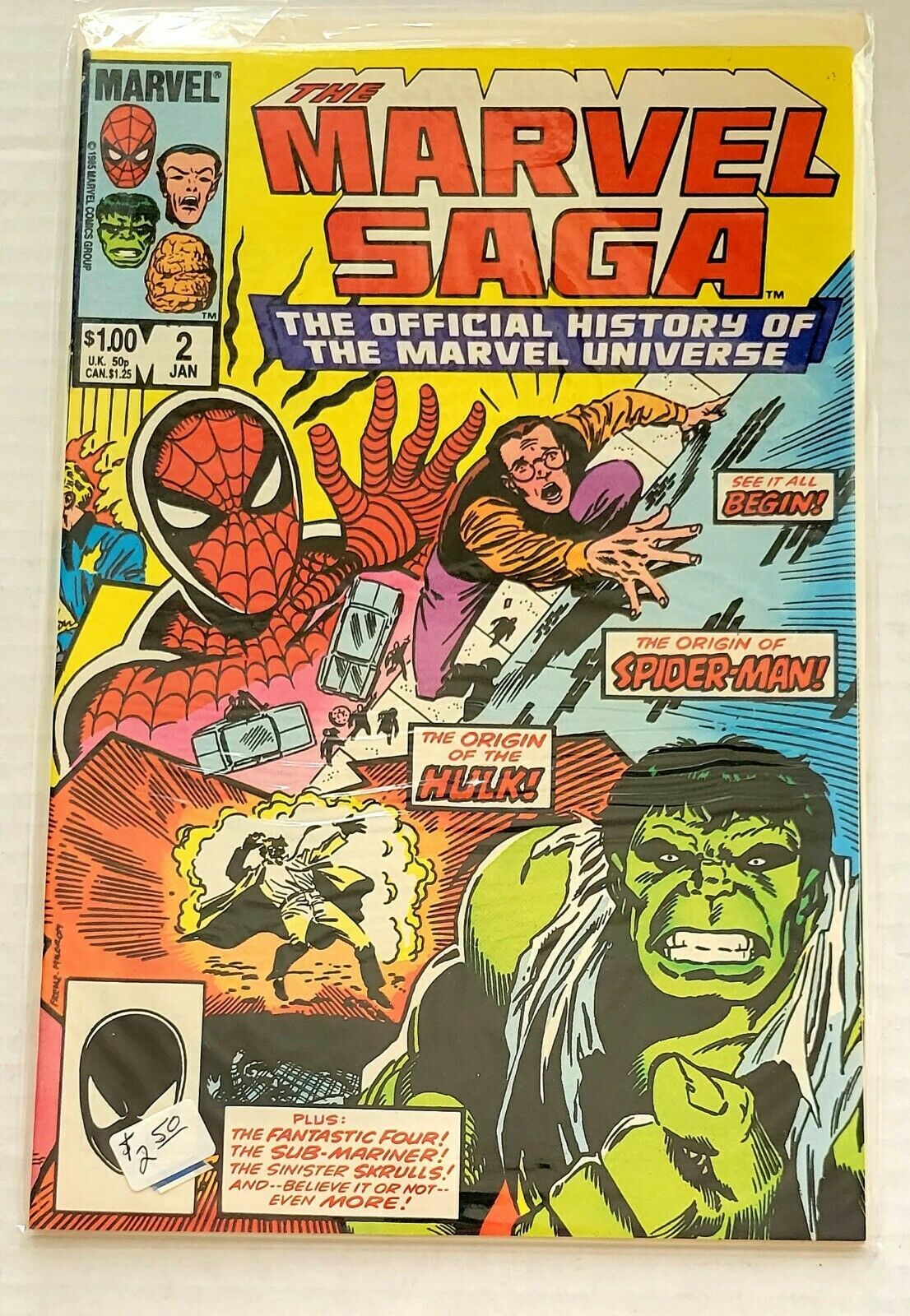 Marvel Saga #2 (Marvel 1986) History of Marvel Universe feat Spider-Man ...