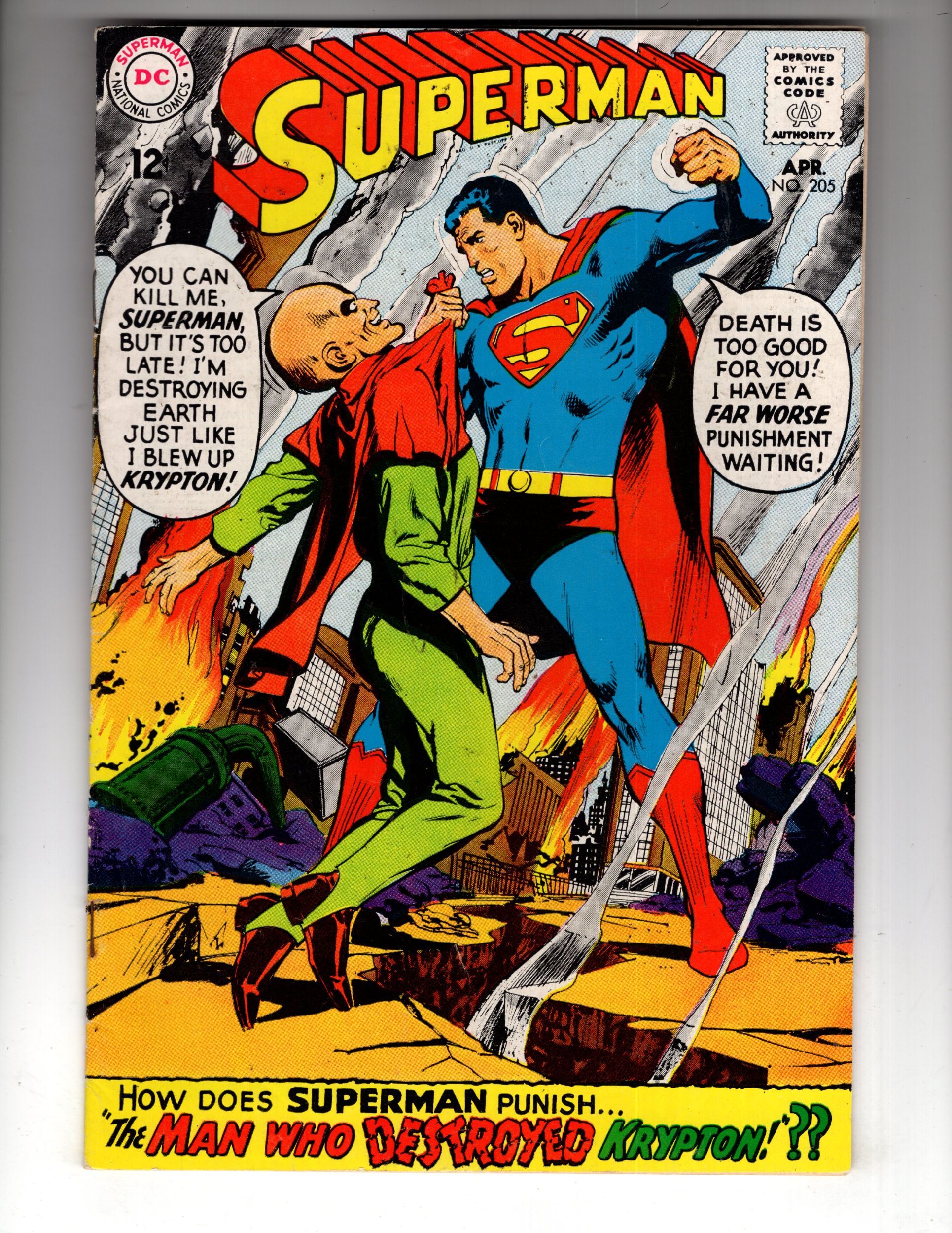 Superman #205 (1968) NG / EC#2 | Comic Books - Silver Age, DC Comics ...