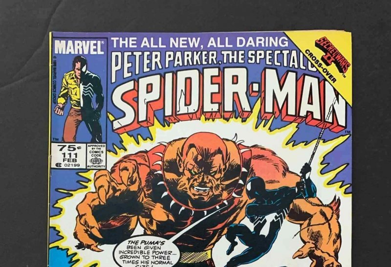 Spectacular Spider-Man #111 Marvel Comics 1986 Vf+ Newsstand | Comic ...