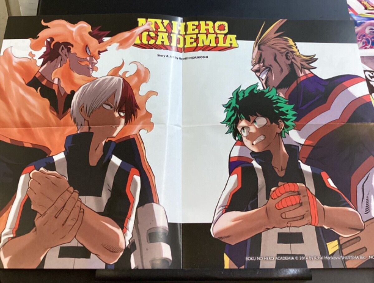 My Hero Academia MHA Illustration Booklet & small Poster - Shonen Jump ...