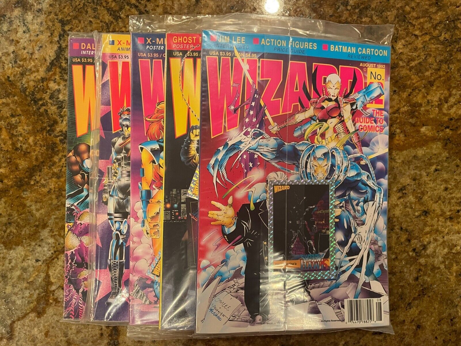 5 Wizard Comic Book Magazines # 12 13 14 15 16 SEALED Polybags Hulk ...